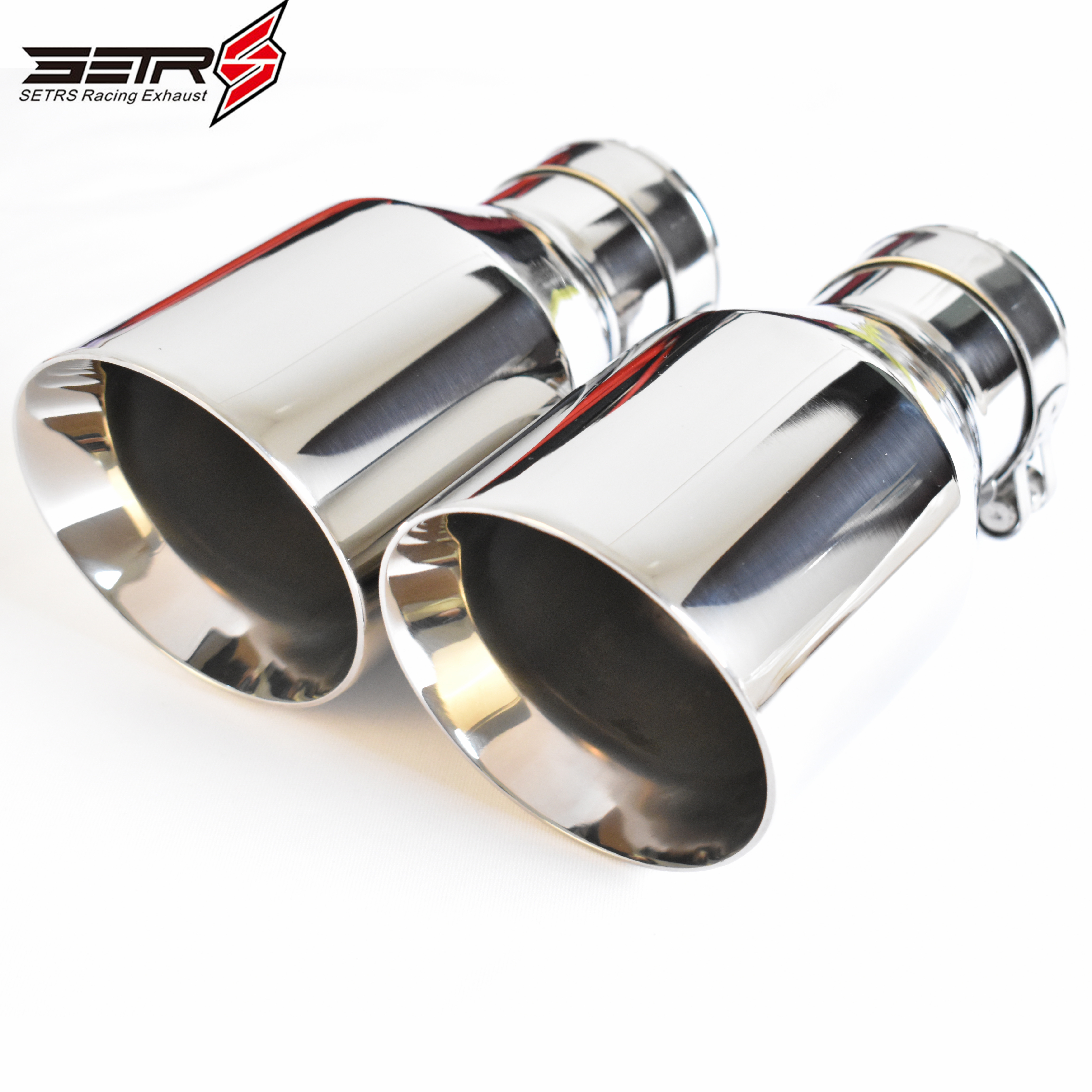 Buy Customized Glossy Silver Oblique Mouth Double Layer Single Car ...
