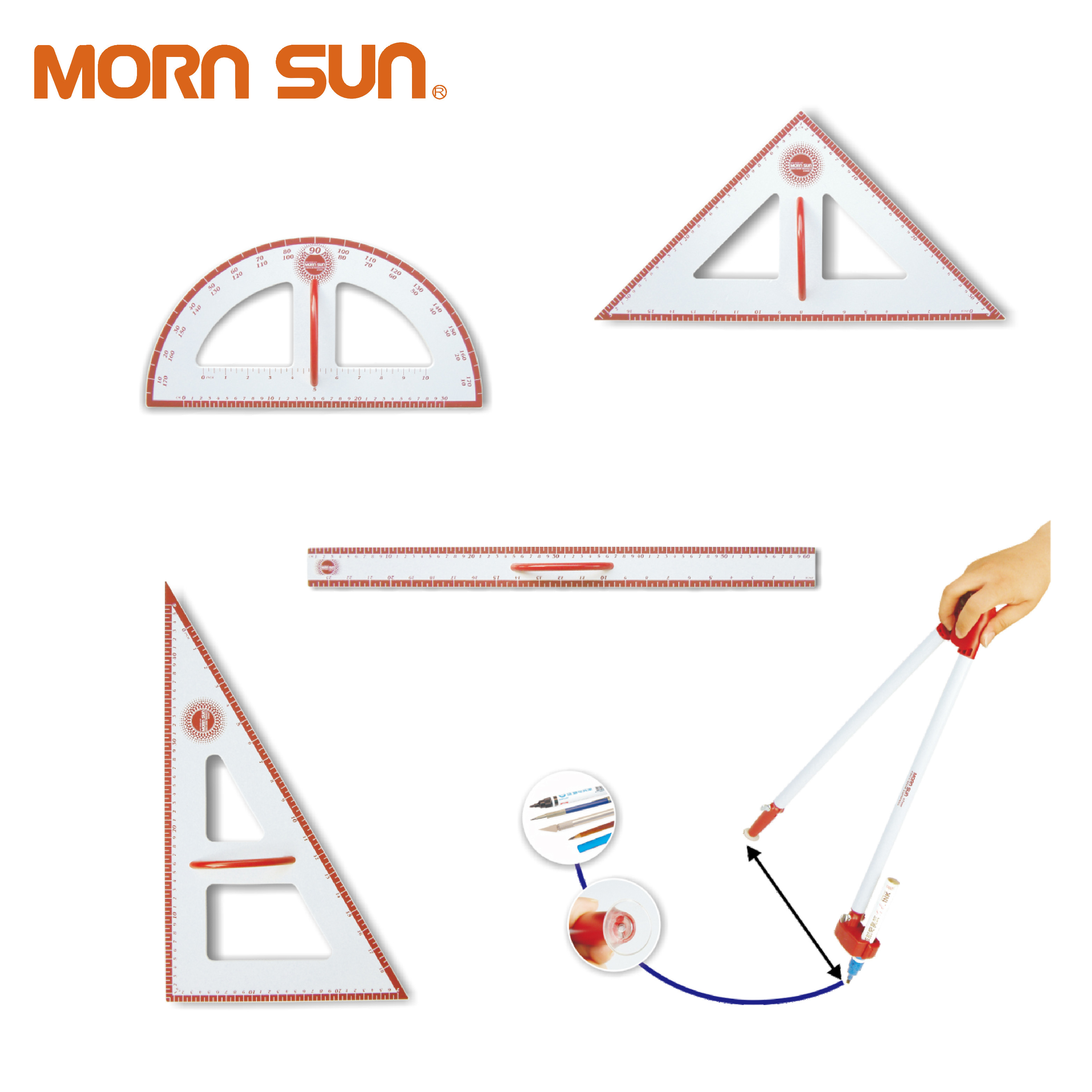 Buy Eco Friendly School Math Measuring Big Large Compasses Protractor ...