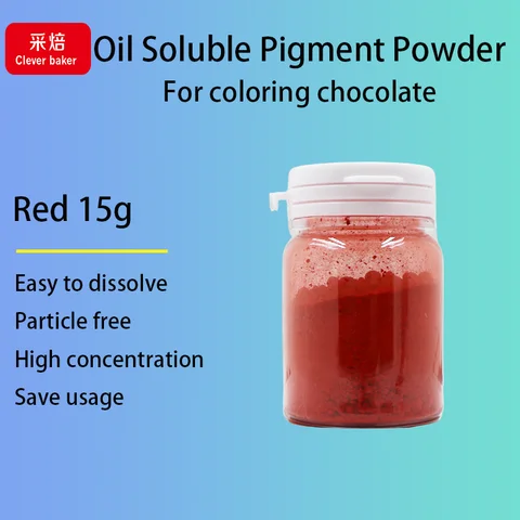 Buy Edible 15g Red Oil Soluble Food Coloring Powder For Dyeing Cake And ...