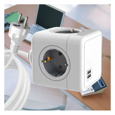 Buy Eu Switch And Socket Standard Dual Usb And Plug Fast Charging Cube ...