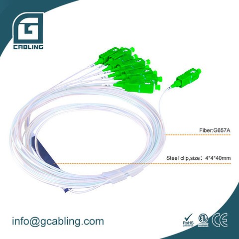 Buy Gcabling 1x8 Sc/apc G657a 9/125um Optical Fiber Splitter Sm 0.9mm ...