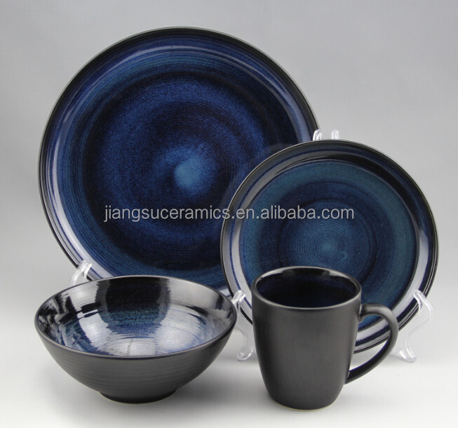 Buy Gradient Blue Stoneware Dinnerware Set Crockery from Jiangsu ...
