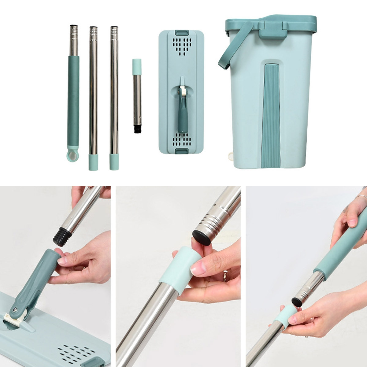 Buy Hand Free Easy Use Cleaner Mop Self-washed Magic Flat Mop Set ...