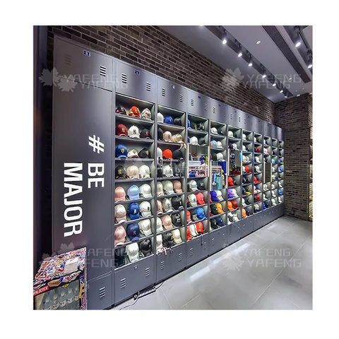 Buy Hat Shop Display Cabinet Iron Display Stand Design Custom Clothing ...