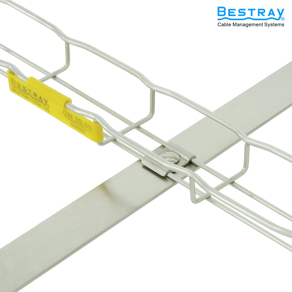 Buy High Quality Wire Mesh Cable Tray Dual Wire Clamp Kit For Tray W=50 ...