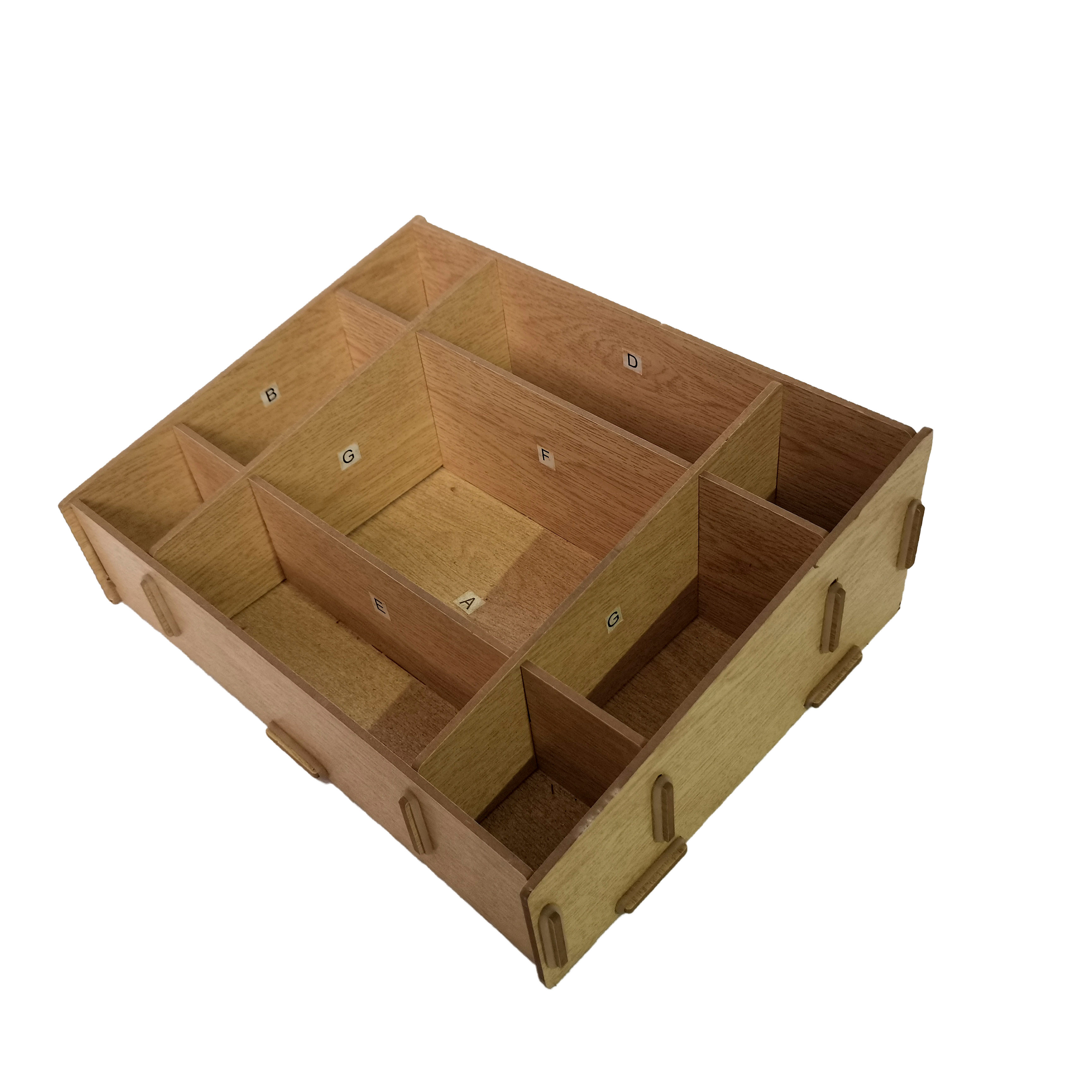 Buy Home Decorative Wood Fruit Grid Storage Box Crate The Wooden Boxes ...