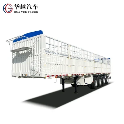 Buy Huayue 4 Axles Container/bulk Cargo Transport Stake Semi Trailer ...