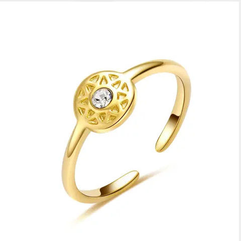 Buy Ins New 18k Gold-plated Titanium Steel Open Ring French Geometric ...