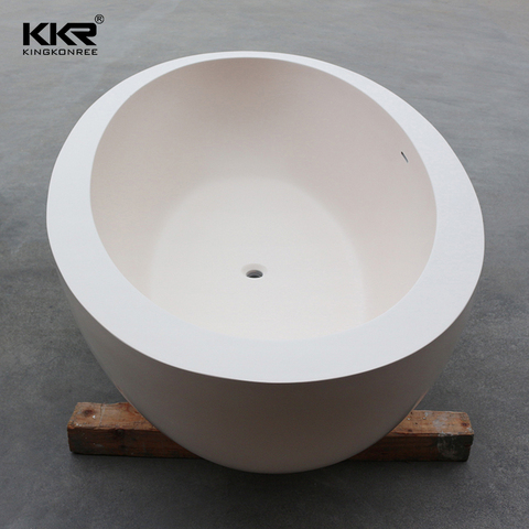 Buy Luxury Bathroom Solid Surface Stone Tub Thick Edge Villa Shower Tub ...