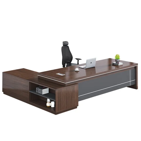 Buy Luxury Office Furniture L Shaped Executive Boss Table from Foshan ...