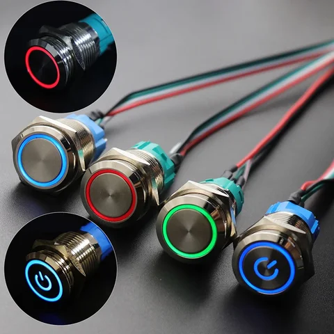 Buy Metal Button Switch Wire For Pc Host Start Power Sw Button Switch ...