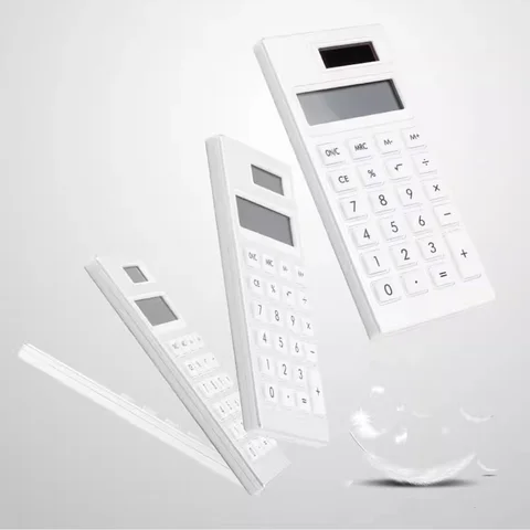 Buy Mini Cute Pocket Aluminum Face True Solar 12 Digit Calculator ...