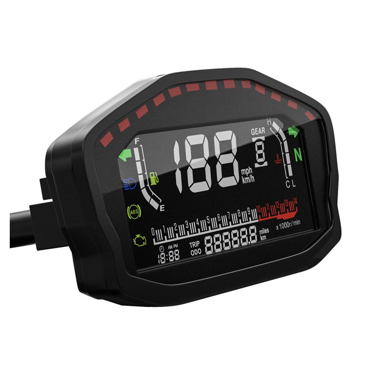 Buy Motorcycle Meter Atv Scooter Gauge 165mm Lcd Gps Speedometer With ...