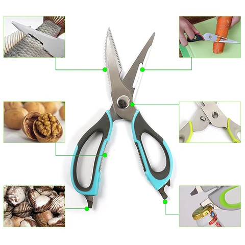 Buy Multifunction Stainless Steel Detachable Kitchen Scissors Use For ...