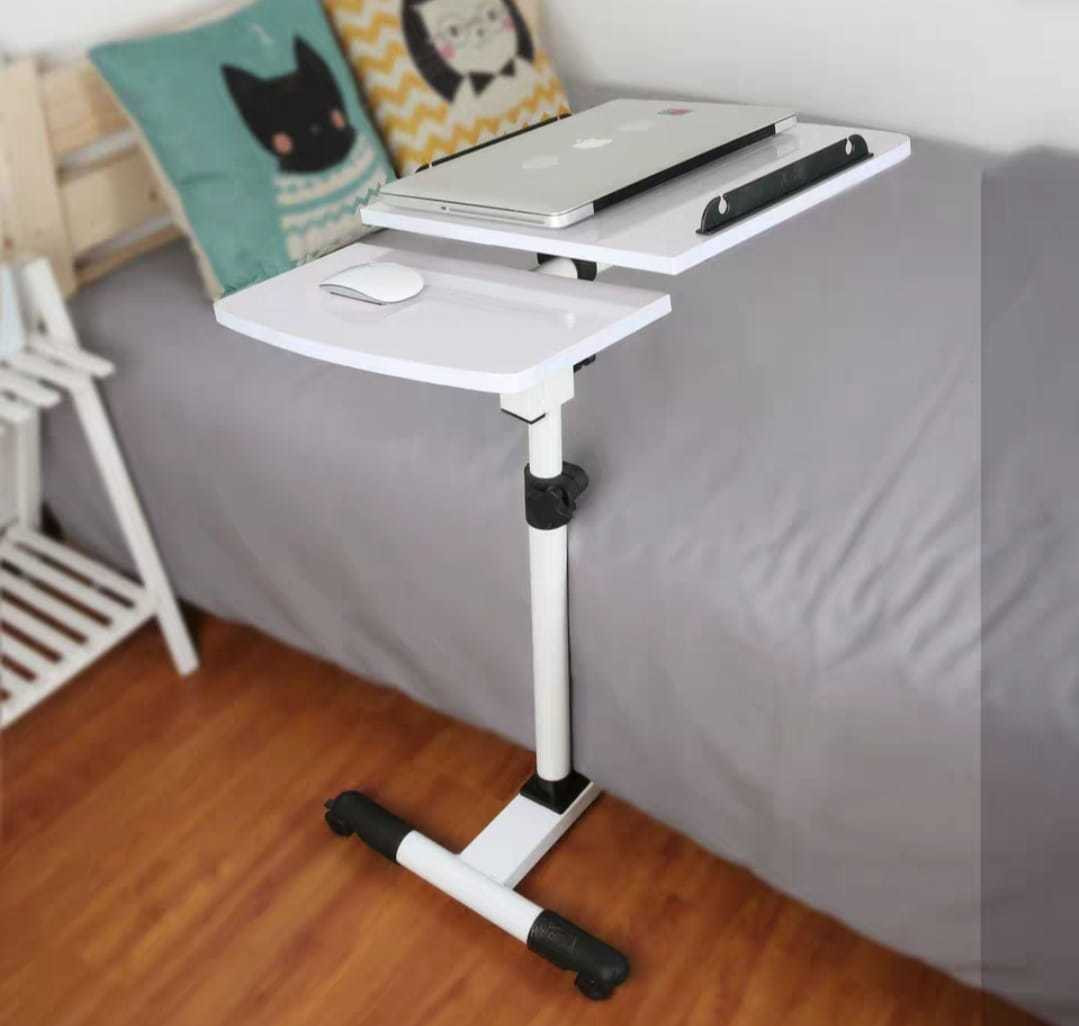 Buy New Multi-functional Overbed Table With 2 Rotatable & Separatable ...