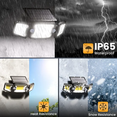 Buy Northland 3 Head Motion Sensor Outdoor Garden Wall Pir Solar ...