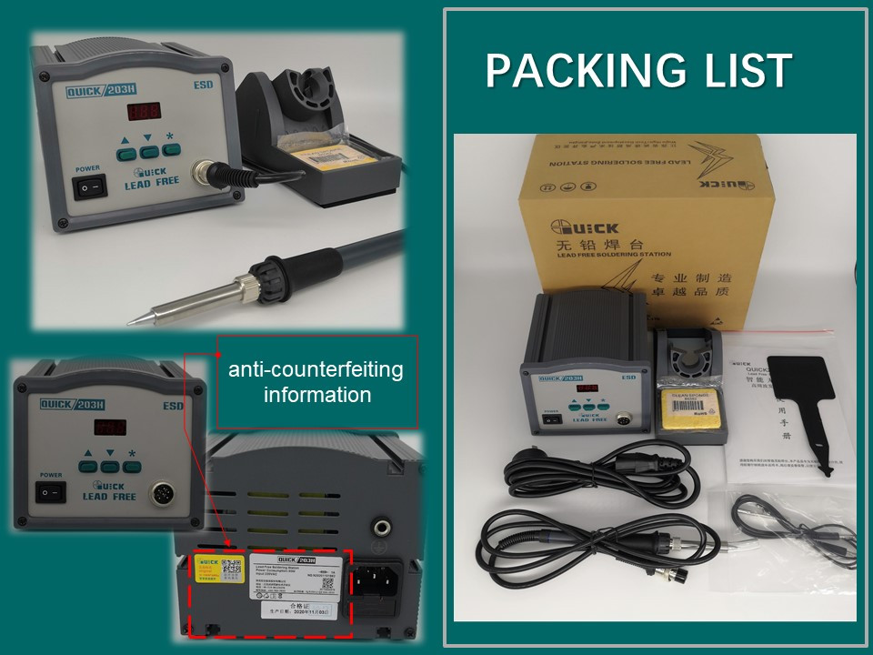 Buy Original Quick 203h 90w Intelligent Lead-free Soldering Station ...