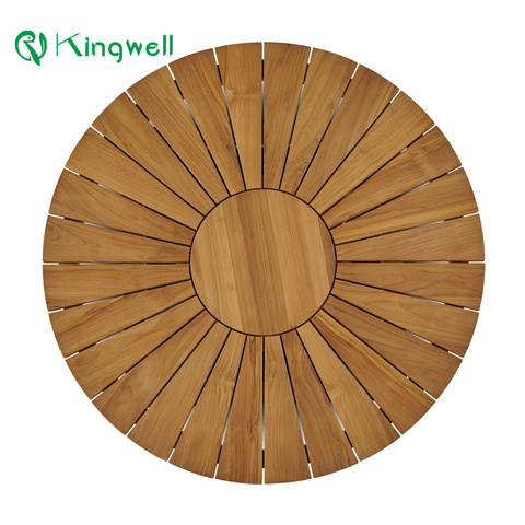 Buy Outdoor Garden Teak Wood Round Dining Table With Rope Chair For ...
