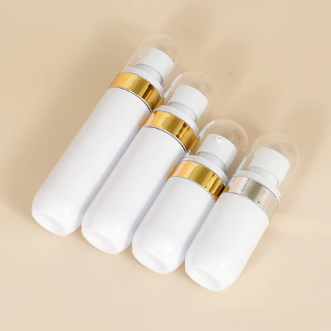 Buy Oval Plastic Refill Pocket Size White Design 40ml 60ml 80ml Bottle ...