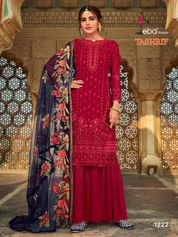 Buy Pakistani Sharara Suits Designer Georgette Embroidery Wedding Women ...