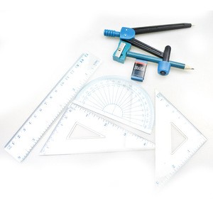 Buy Pencil, Eraser, Protractor, Sharpener, Ruler Squares Kit Metal ...