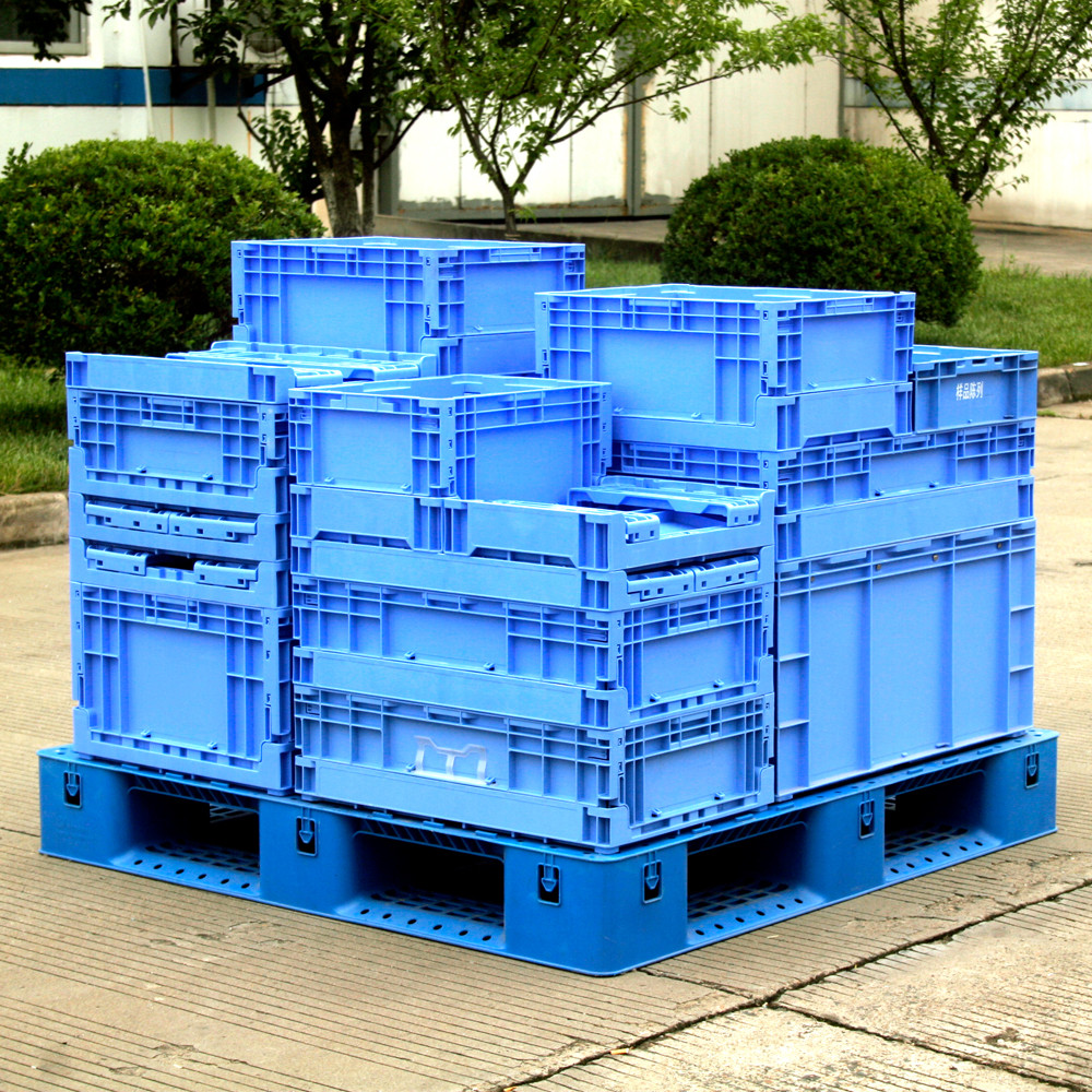 Buy Pp Recyclable Plastic Crates Stack Collapsible Folding Crate from ...