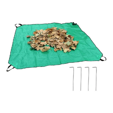 Buy Strong Yard Waste Tarp With 4 Corner Handles For Leaves Gathering ...