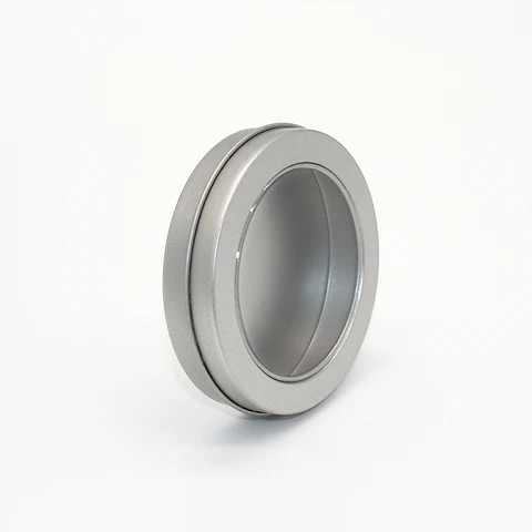 Buy Tin Metal Candle Jar Top Window Empty Cosmetics Cream Container Can ...