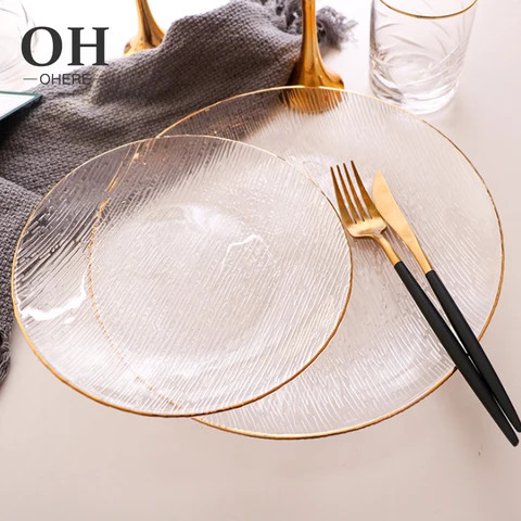 Buy Transparent Glass Charger Plate 13 Inches Hotel&restaurant Wedding ...