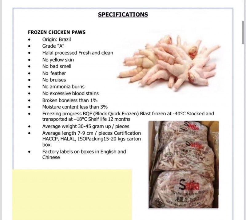Buy Frozen Chicken Feet To China, Frozen Chicken Paws To China from ...
