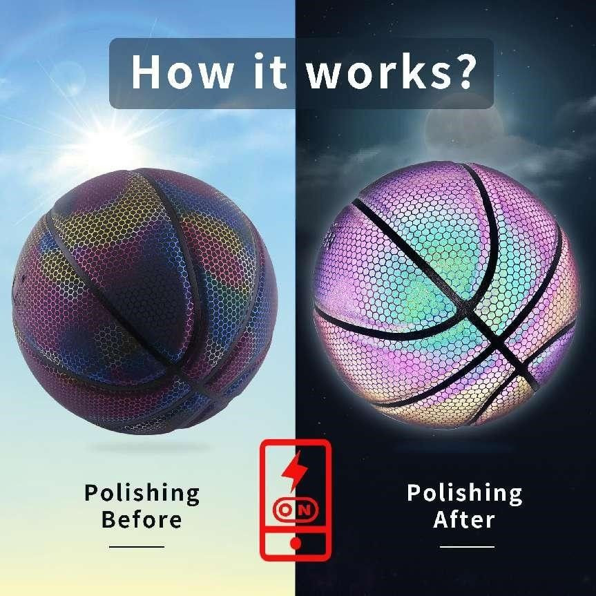 Buy Colorful Reflective Luminous Blue Basketball from Jinnuoda Sports ...