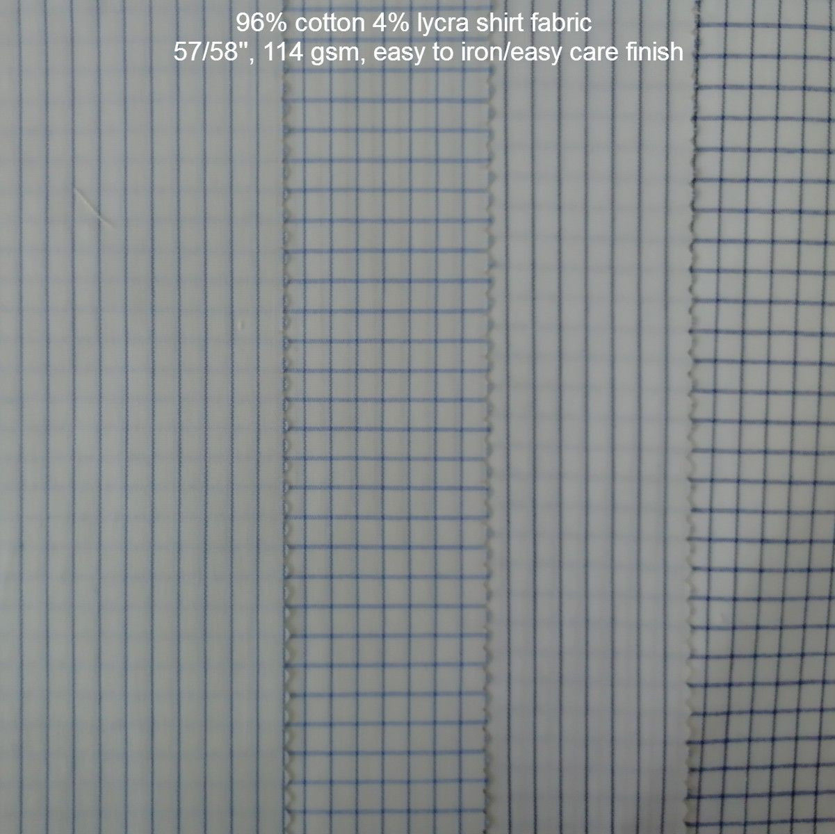 Buy Cotton Lycra Yarn Dyed Check Shirt Fabric, Easy Care from Hebei ...