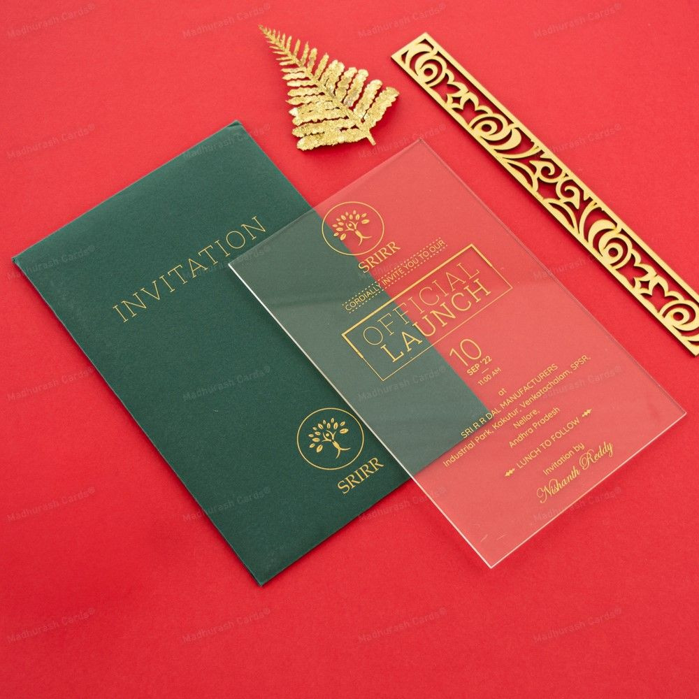 Buy Acrylic Invitation Card - Awi-10326 from Madhurash Cards, India ...