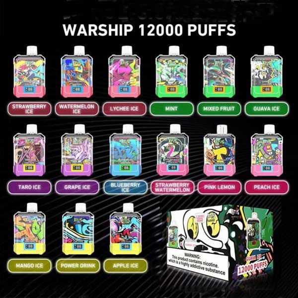 Buy Atvs Warship 12000 Puffs 0%2%3%5% Nicotine Salt Mesh Coil ...