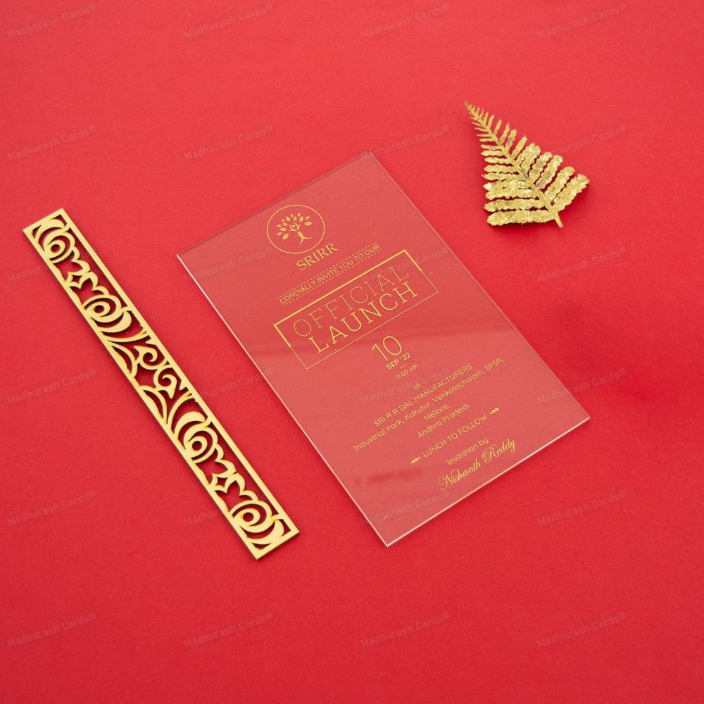 Buy Acrylic Invitation Card - Awi-10326 from Madhurash Cards, India ...