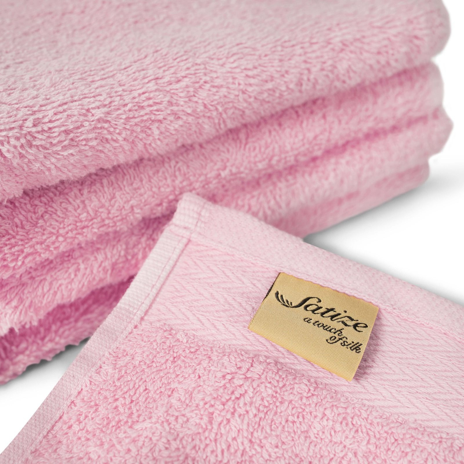 Buy High End 100% Cotton Satize Branded Pink Color Bath Towels 70x140 ...