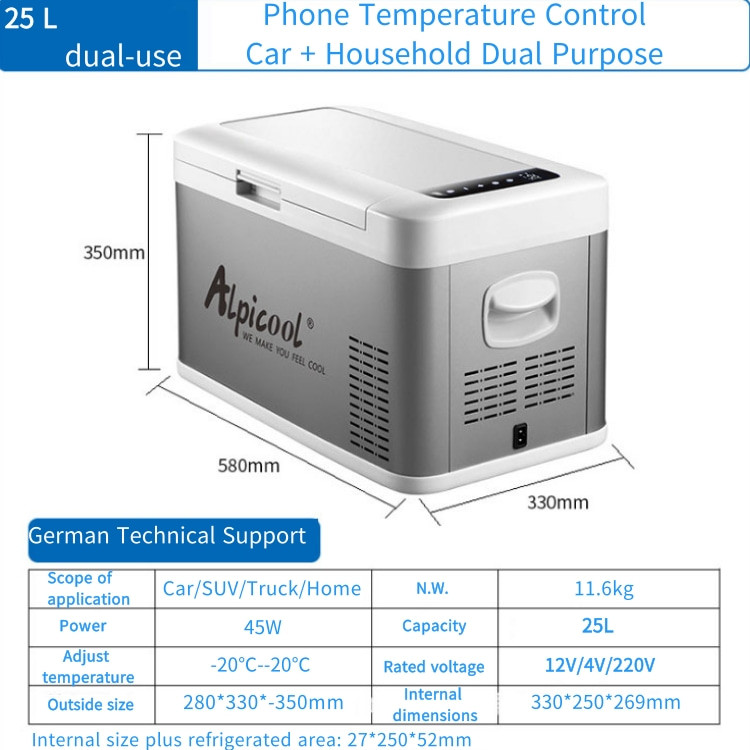 Buy 25l Car Fridge Compressor Refrigeration Mk25 Car Household Dual-use ...
