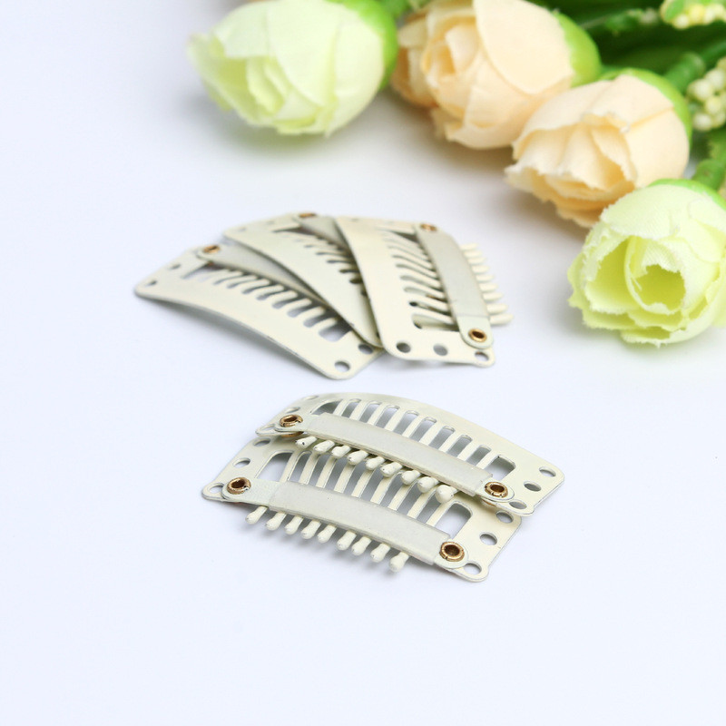 Buy 3.2cm U-shape Small Metal Clips 6 Teeth Combs Clips Hair Wig Clips ...