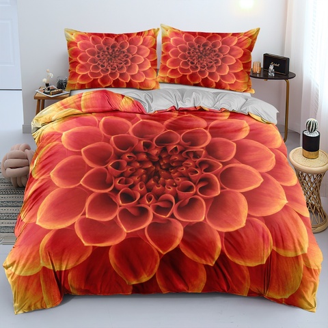 Buy 3d Digital Flower Design Luxury Four Pieces Bedding Set Fitted ...