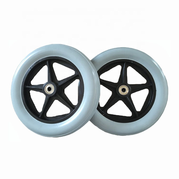 Buy 8 Inch Flat Free Pu Foam Wheelchair Front Wheel from Qingdao Stone ...