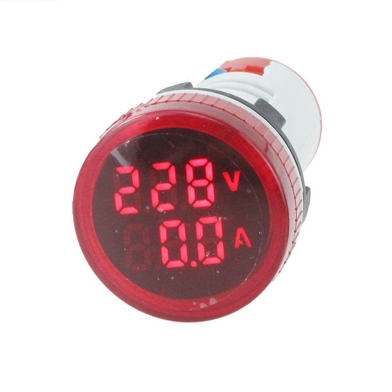 Buy Ad101-22vam Ac50-500v 0-100a Red 22mm Diameter Panel Mounting ...