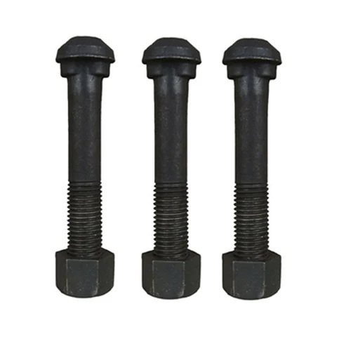 Buy Black Oxide Finish Oval Neck Fishtail Track Bolts With Nuts High ...