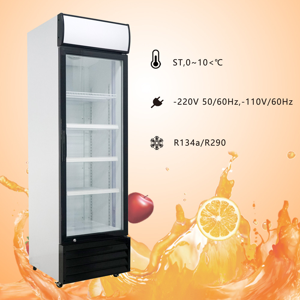 Buy Commercial Upright Clear Transparent Glass Door Refrigerator ...