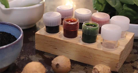 Buy Custom 8 Holes Bamboo Inkwell Ink Pot Holder Stand Wooden Ink ...