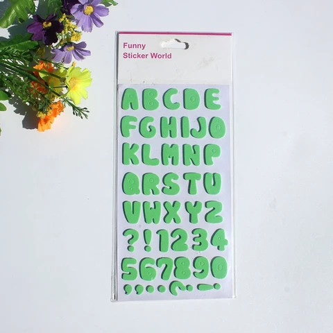 Buy Custom Long-lasting Adhesive Sticker Sheet Colorful English Number ...