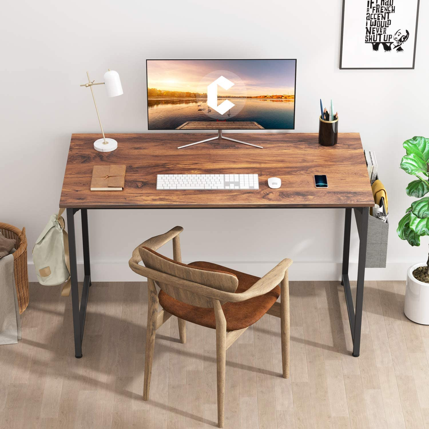 Buy Furniture Wooden Steel Working Computer Counter Desktop Home Small ...