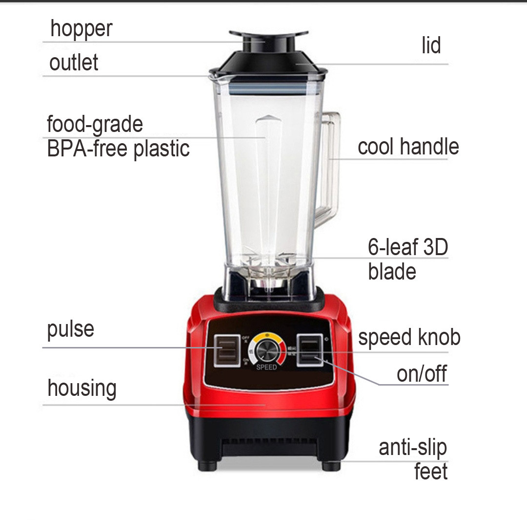 Buy Household High Speed Electric Food Processor High Speed Commercial ...