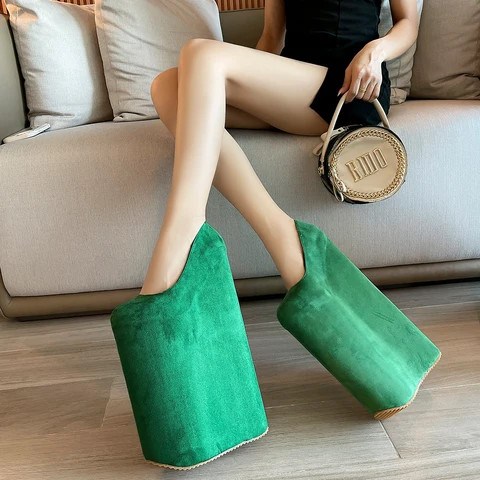 Buy Individuation Wedge Shoes 20 Cm Platform 30 Cm Super Heels For ...