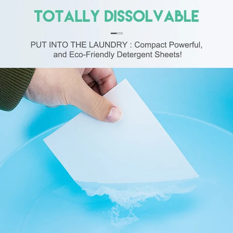 Buy Laundry Washing Powder Detergent Sheets Clothes Washing Paper Clean ...