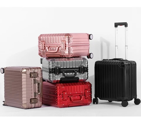 Buy Luxury Lite Box Aluminum Shell Carry On Luggage With Hard Shell ...